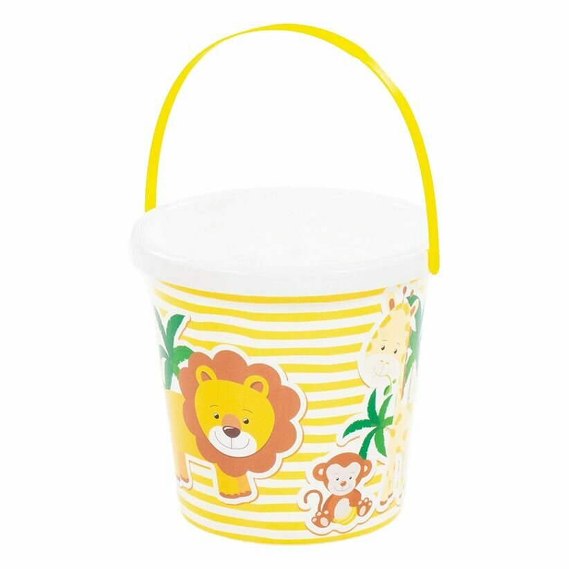 Маленькое детское ведерко для песочницы, пластиковое ведро с рисунком для игры в песке