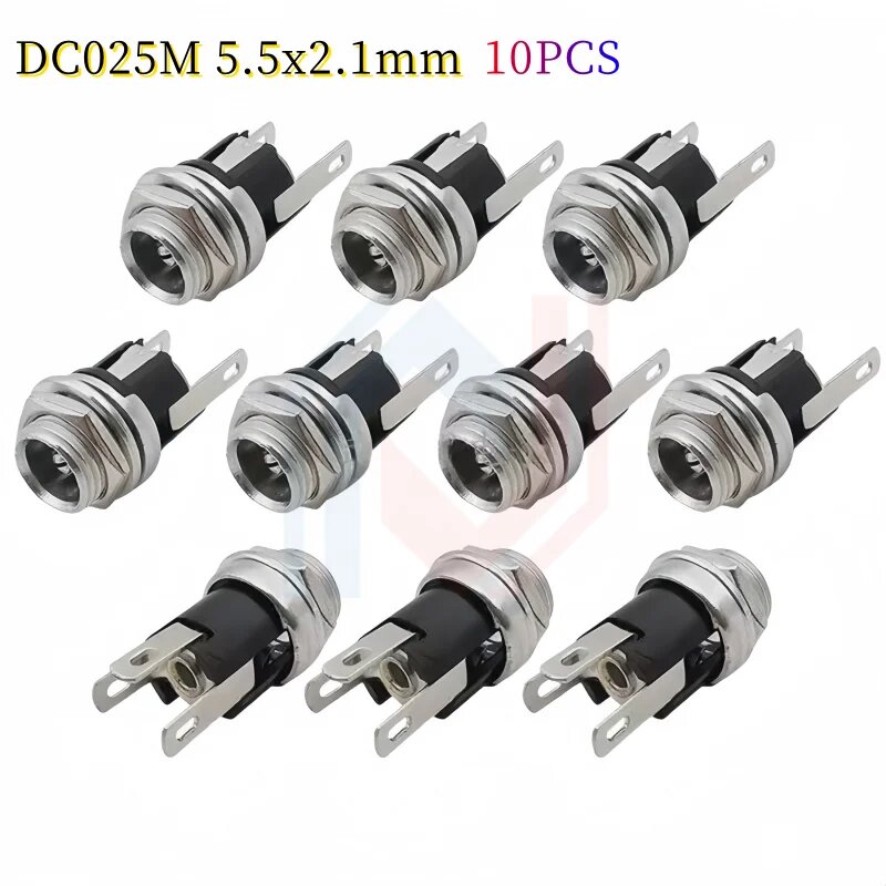 Разъем DC 5.5x2.1 мм, 10 шт.