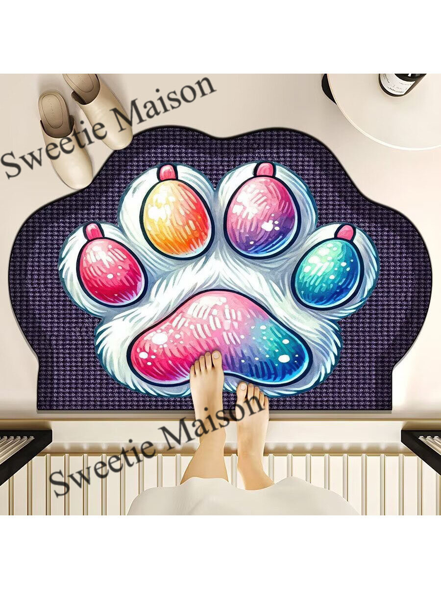 Коврики для ванной из шерстяной ткани, нескользящие, износостойкие, грязеотталкивающие, впитывающие коврики40x50