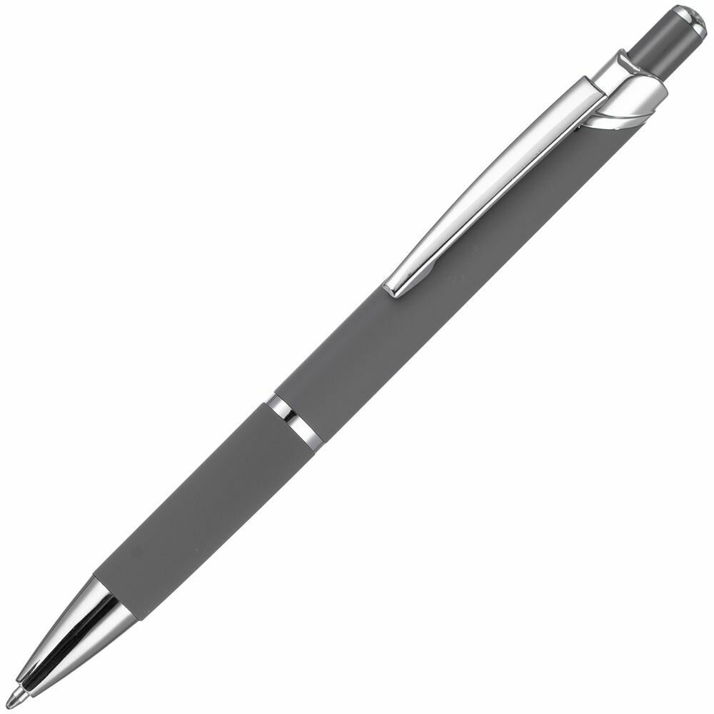 Ручка шариковая Chromos Soft Touch серая