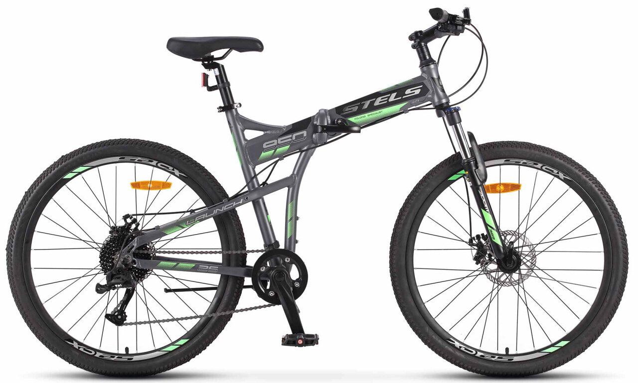 Складной велосипед Stels Launch 950 MD Z010 (2025) 19" Серо-зеленый (172-180 см)