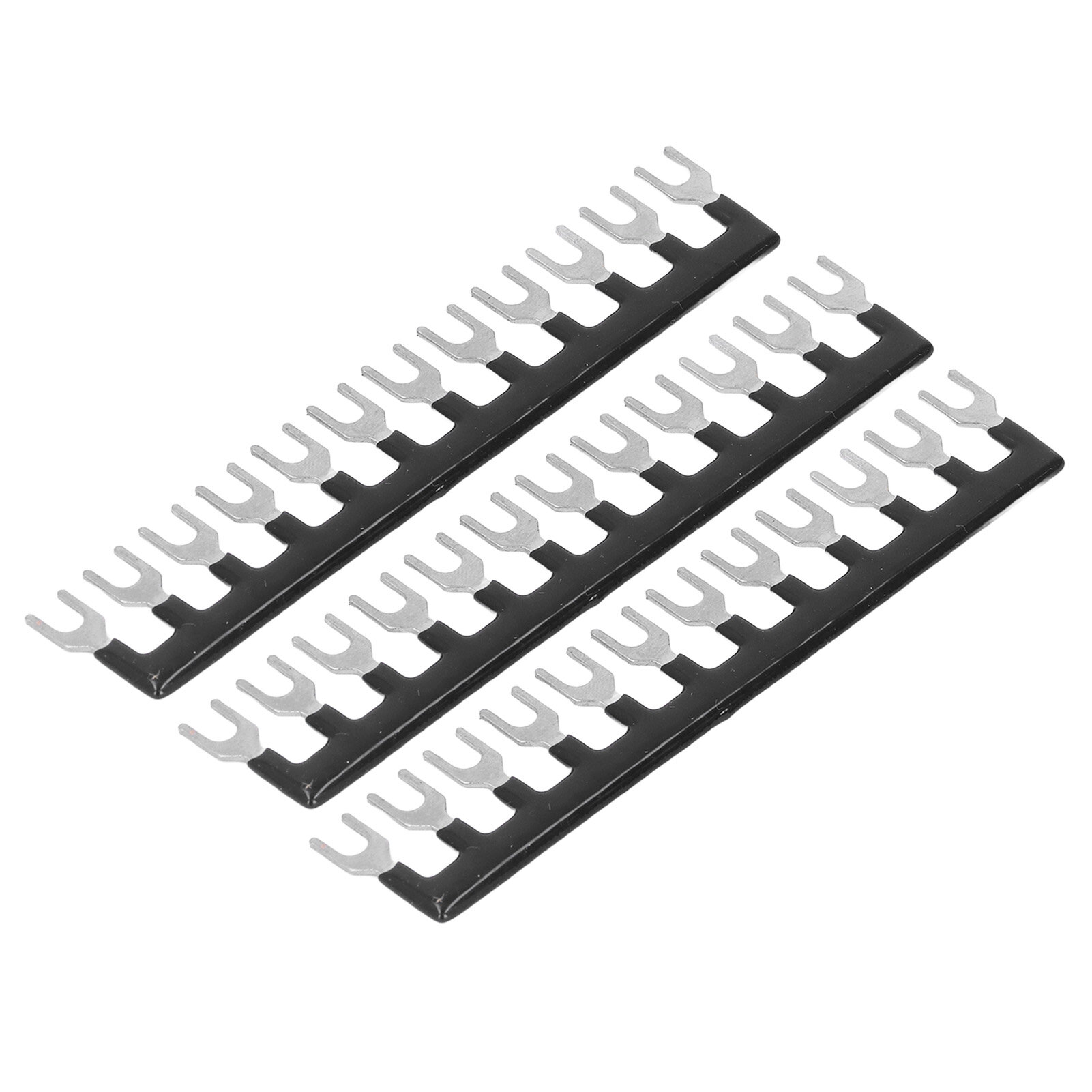 10 Штук Розетки Вилочного Типа 8 Позиций Штыревые Ряды С Предварительно Изолированными Контактами 400V 15A Черные TB-1512