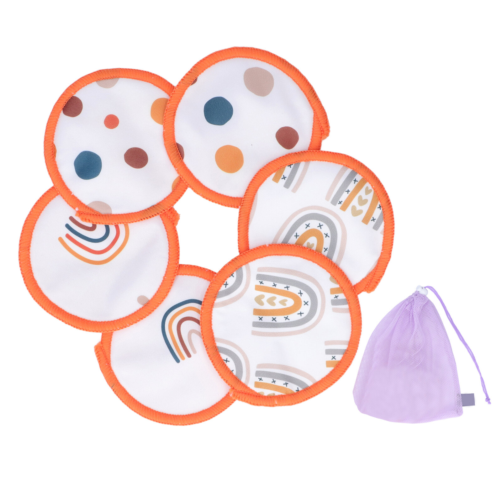 6 шт. Вкладыши для груди из бамбукового волокна, моющиеся, многоразовые, дышащие, для кормления грудью, для беременных ES067-D