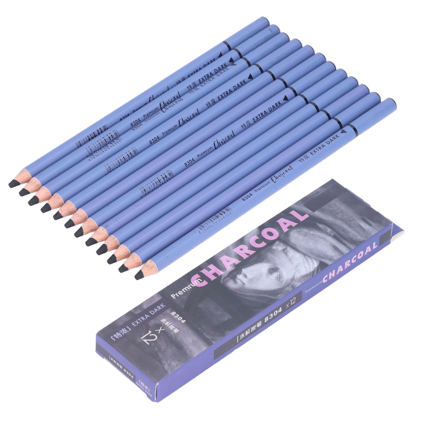 Набор для рисования черным углем, очень мягкие угольные карандаши, праздничный подарок