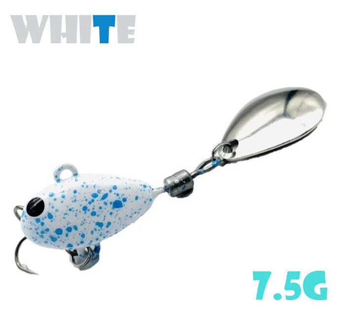 Блесна Тейл-Спиннер для рыбалки Uf-Studio Hurricane 7.5g #White