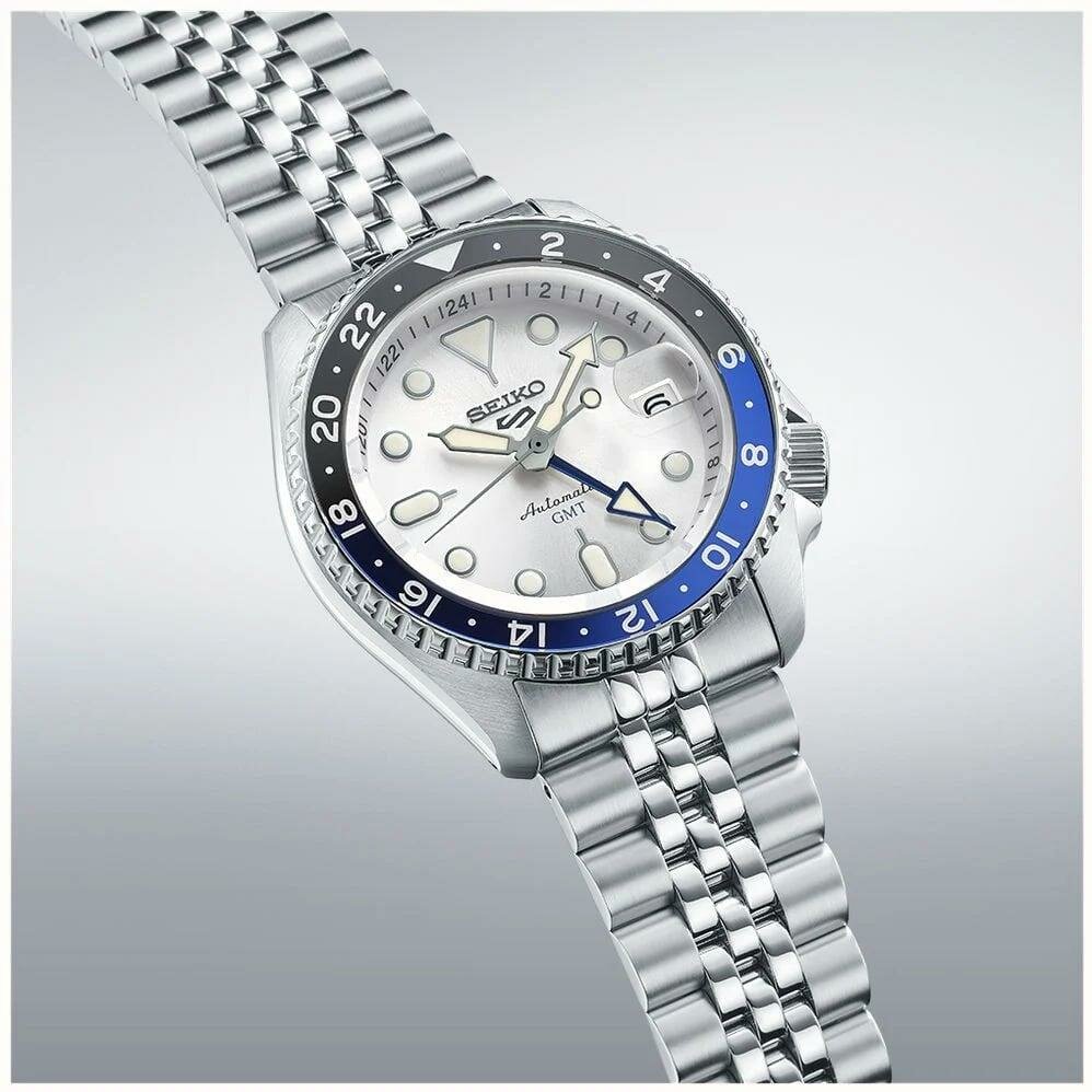 Наручные часы SEIKO, серебряный, черный, синий — фото 1
