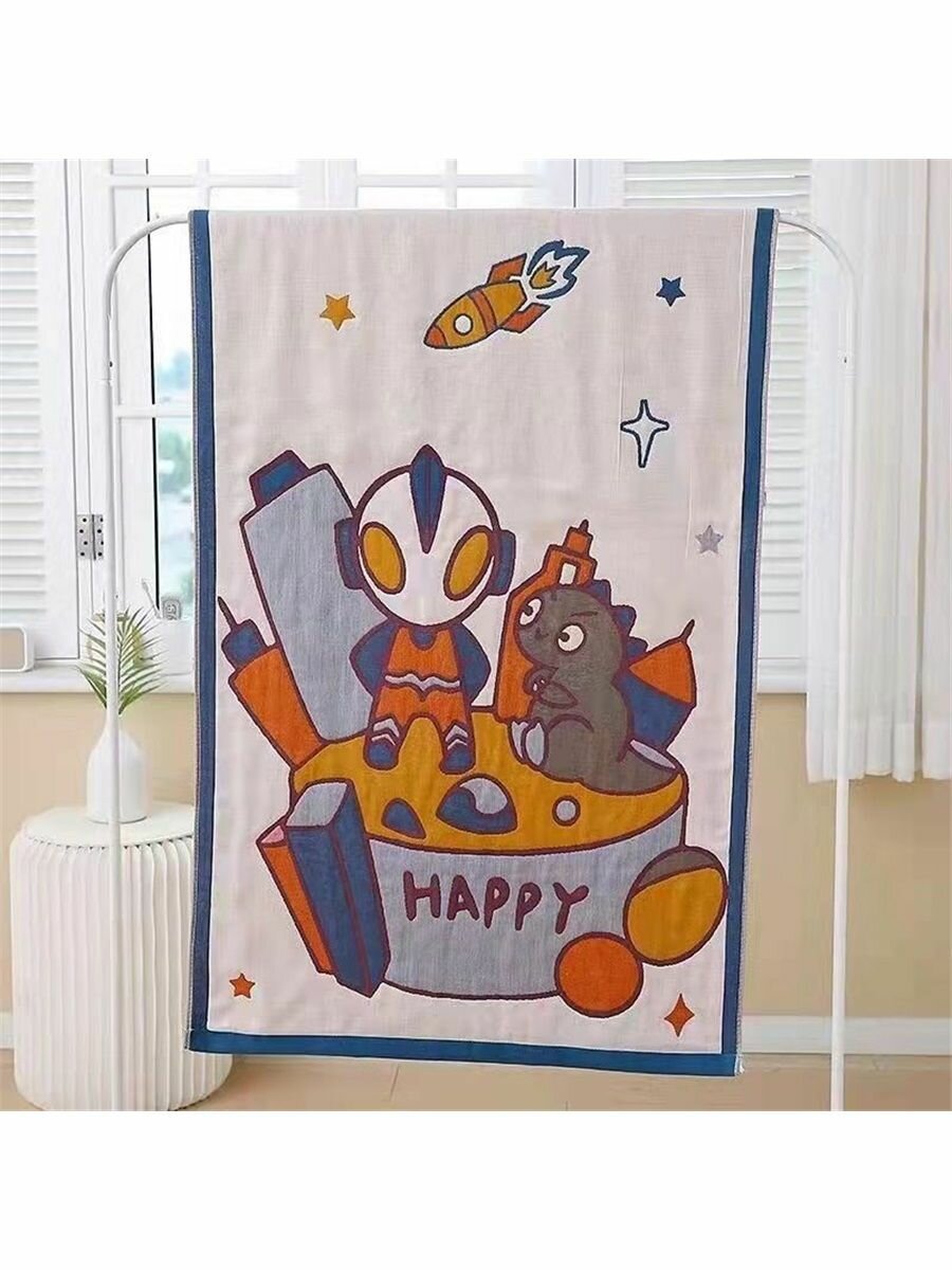 Мягкое банное полотенце из хлопчатобумажной марли, 80х160 см,1 шт,80x160,1, Альтман, хаки