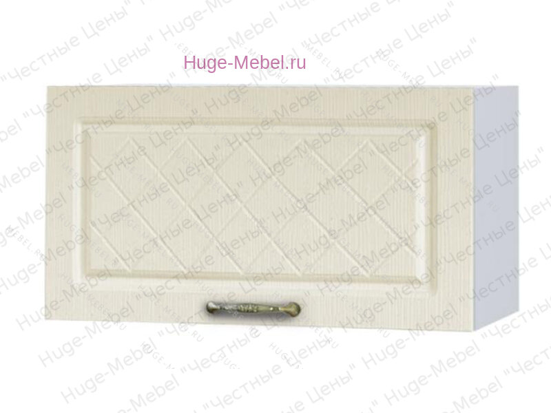 Антресольный кухонный шкаф верхний 600 Модена (дуб ваниль) Huge Mebel . Ширина 600 Высота 358. Кухонные шкафы