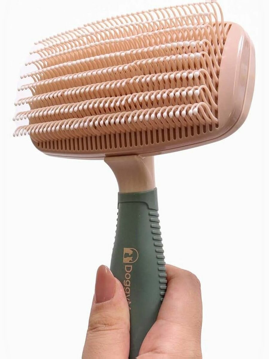 Сликер Japan Premium Pet с S-образной формой каучуковых зубчиков и технологией выдвижной платформы для кошек и собак