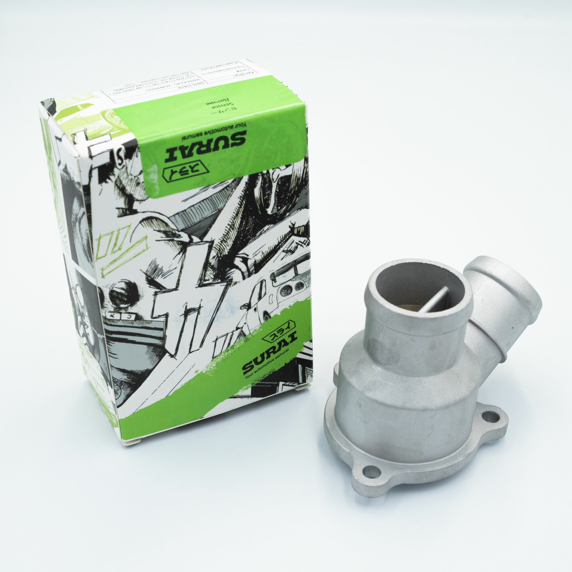 Термостат SURAI для LADA (ВАЗ) 85 C, с алюм. корпусом, с ниж. крышкой (SR 00519, аналог 11181306030)