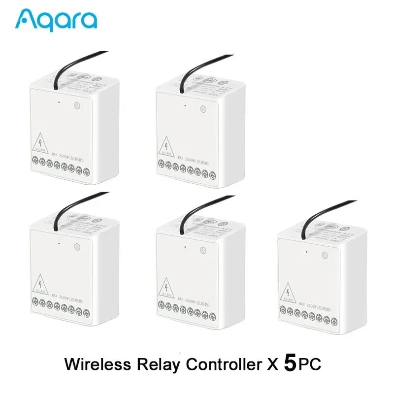 Aqara Беспроводной релейный переключатель 2 канала 5pcs aqara relay