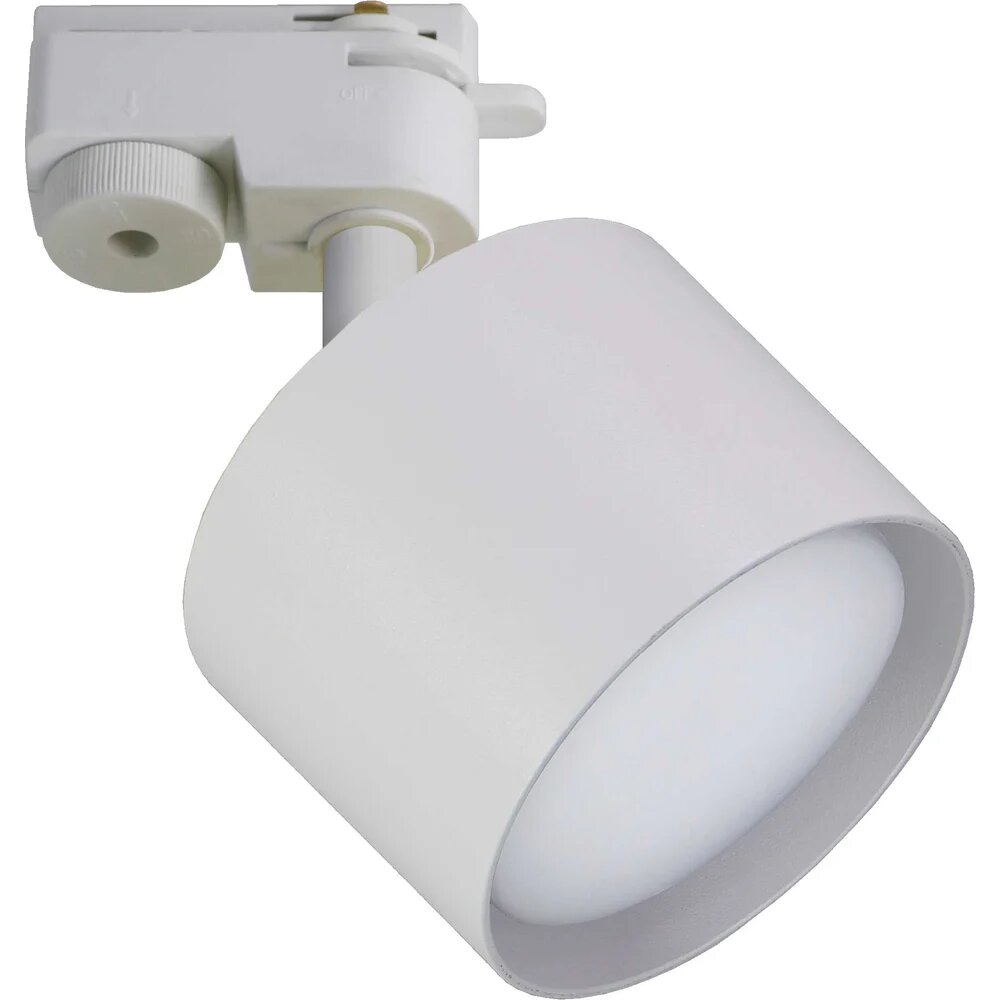 Светильник трековый MAXLIGHT CAST 205 GX53 WHITE алюминиевое литье, круглый, поворотный, GX53, белый, 82x70 мм 00-00001241 для прокладки электрических сетей