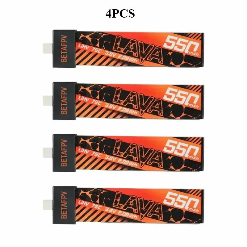 Аккумулятор LAVA 1S, 550 мАч, 75С, для дронов, квадрокоптеров, радиоуправляемых игрушек(4 шт.)