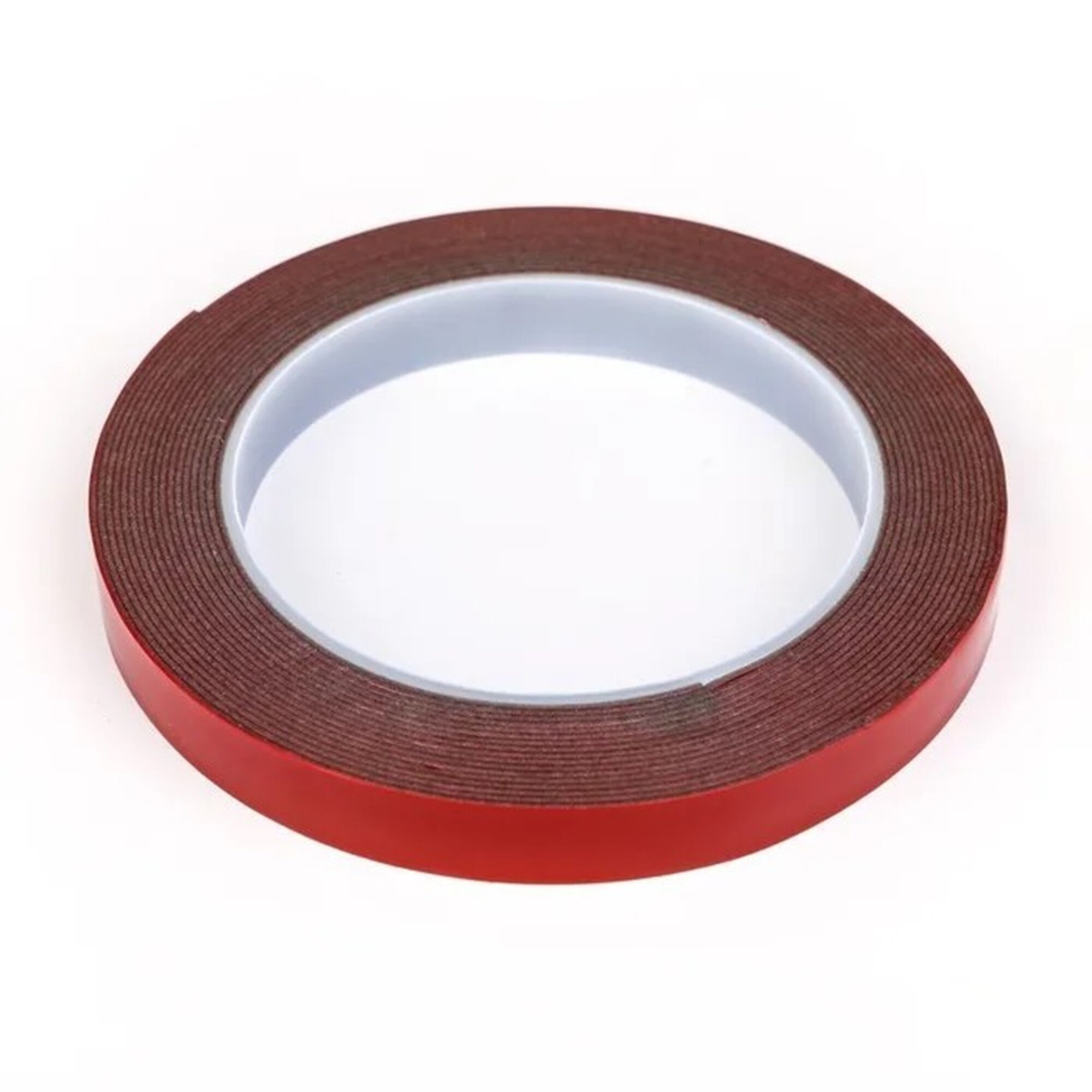 Лента клейкая TORSO, монтажная, двусторонняя, 12мм x 5м, красная