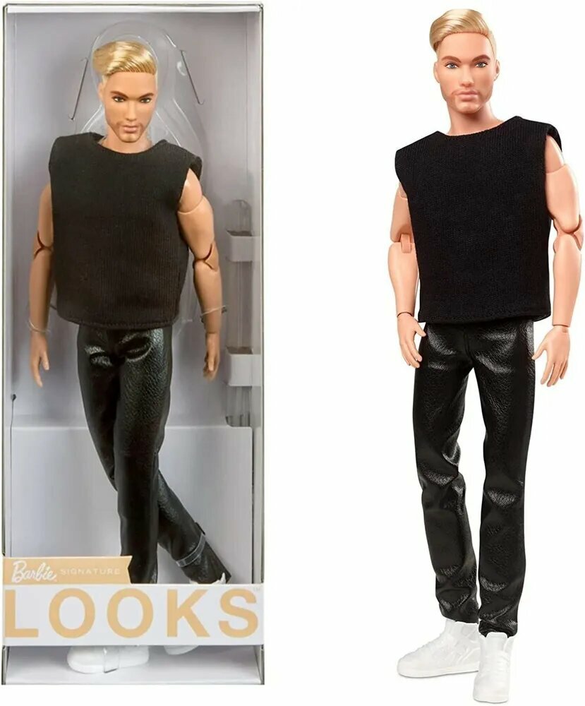 Кукла Barbie, фирменный стиль Barbie Looks Ken GTD90 (блондин с волосами на лице)