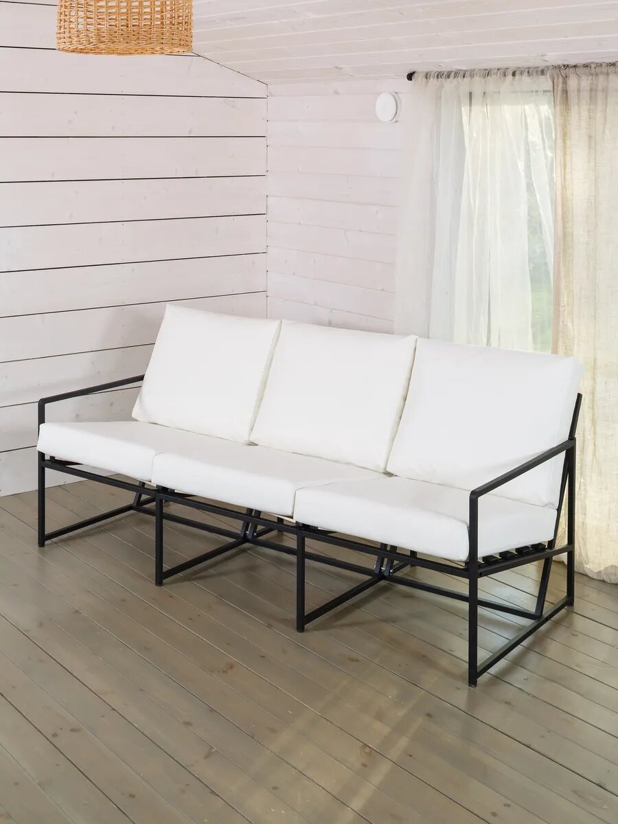 Диван (Mateo), кожа ЭКО White (Белый) / 3 секции /1шт