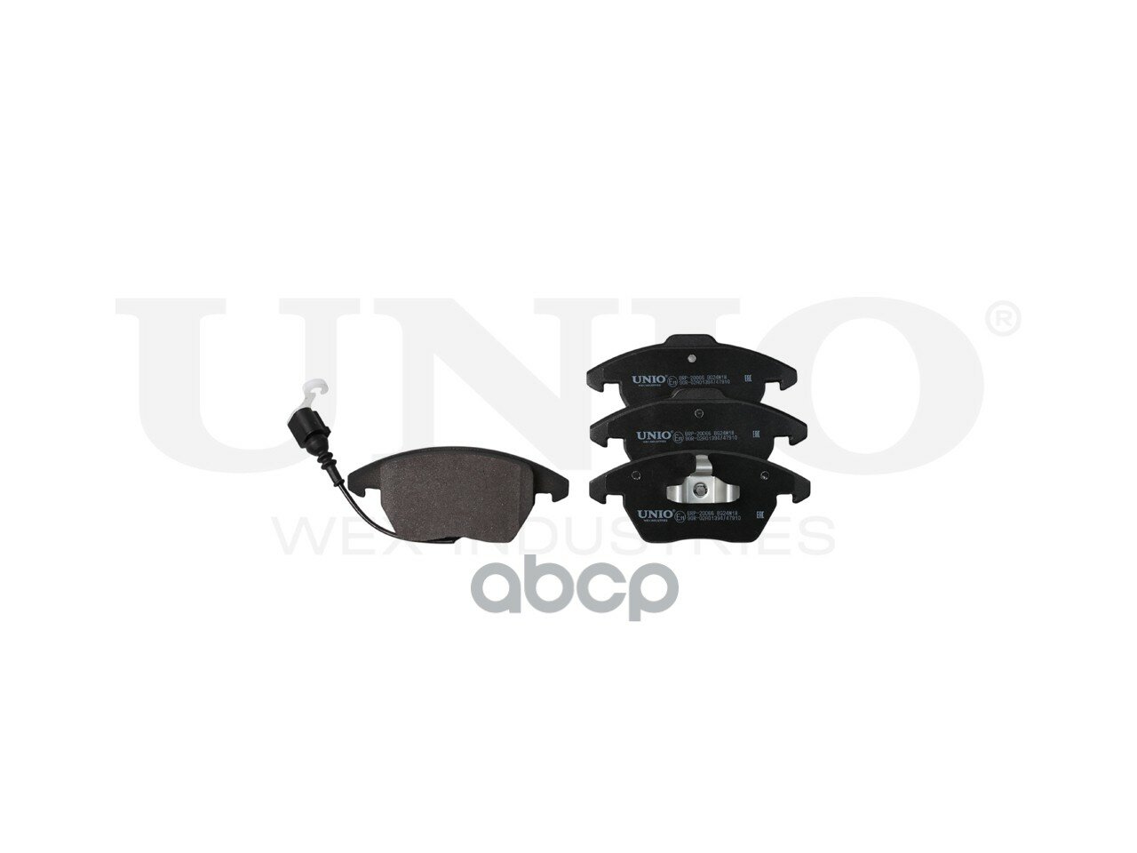 Колодки тормозные диск. передние с датчиком VW Polo V 09-, Passat B6, B7 05-, Skoda Octavia (1Z3,1Z5) 04- UNIO арт. BRP-20066