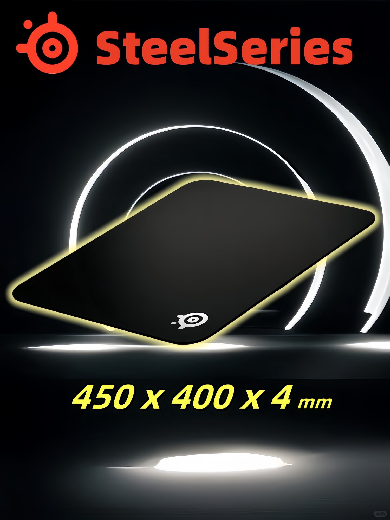 Конкурентоспособный коврик для мыши Steelseries QCK черный 450x400x4мм