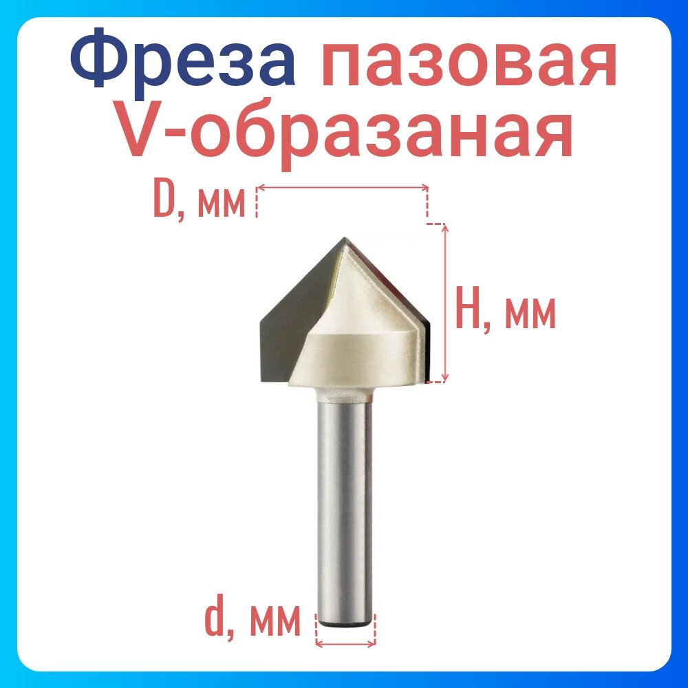 Фреза ARDEN 200241, пазовая, твердосплавная, 15,9х19,5х12 мм, 90 градусов