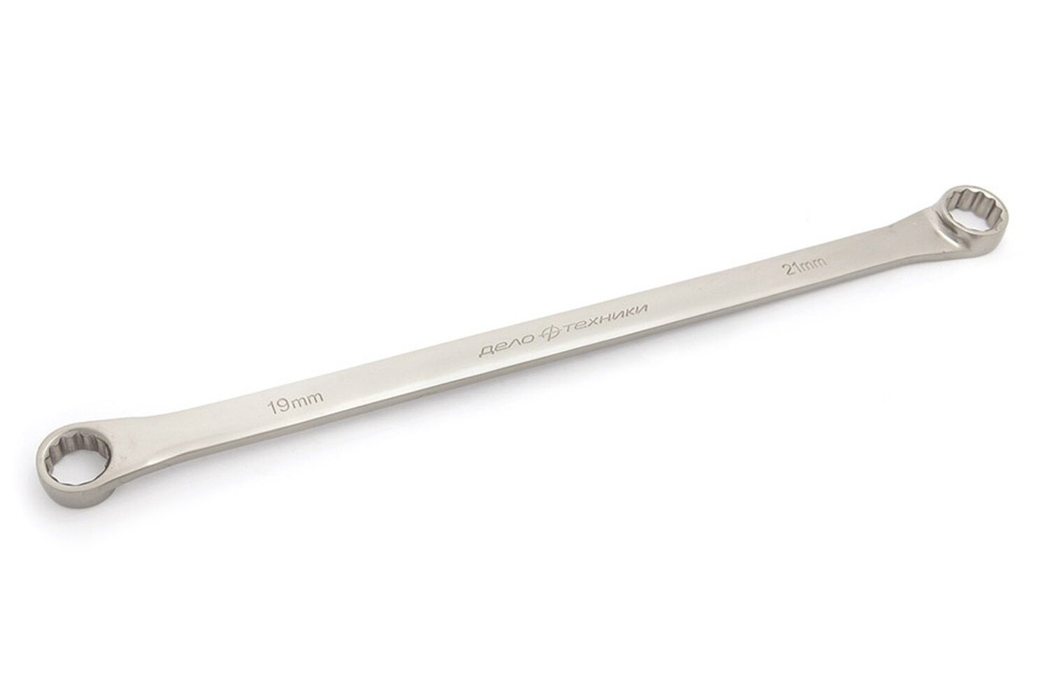 Ключ накидной удлинённый 19 × 21 мм, сталь CrV, Дело Техники, 514219