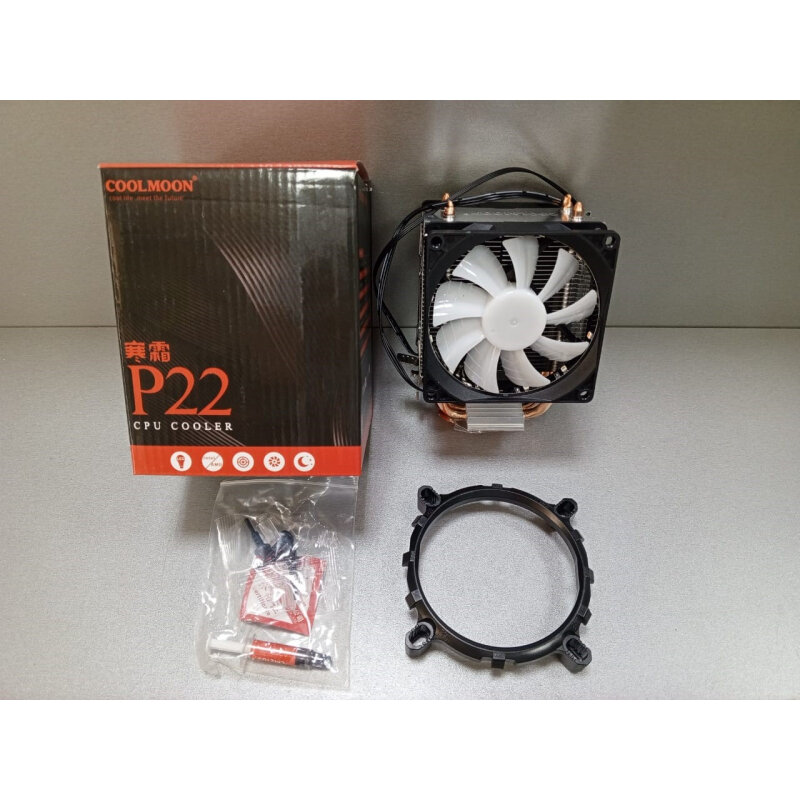 Кулер для процессора CooLMoon P22 (3-pin) 100W универсальный