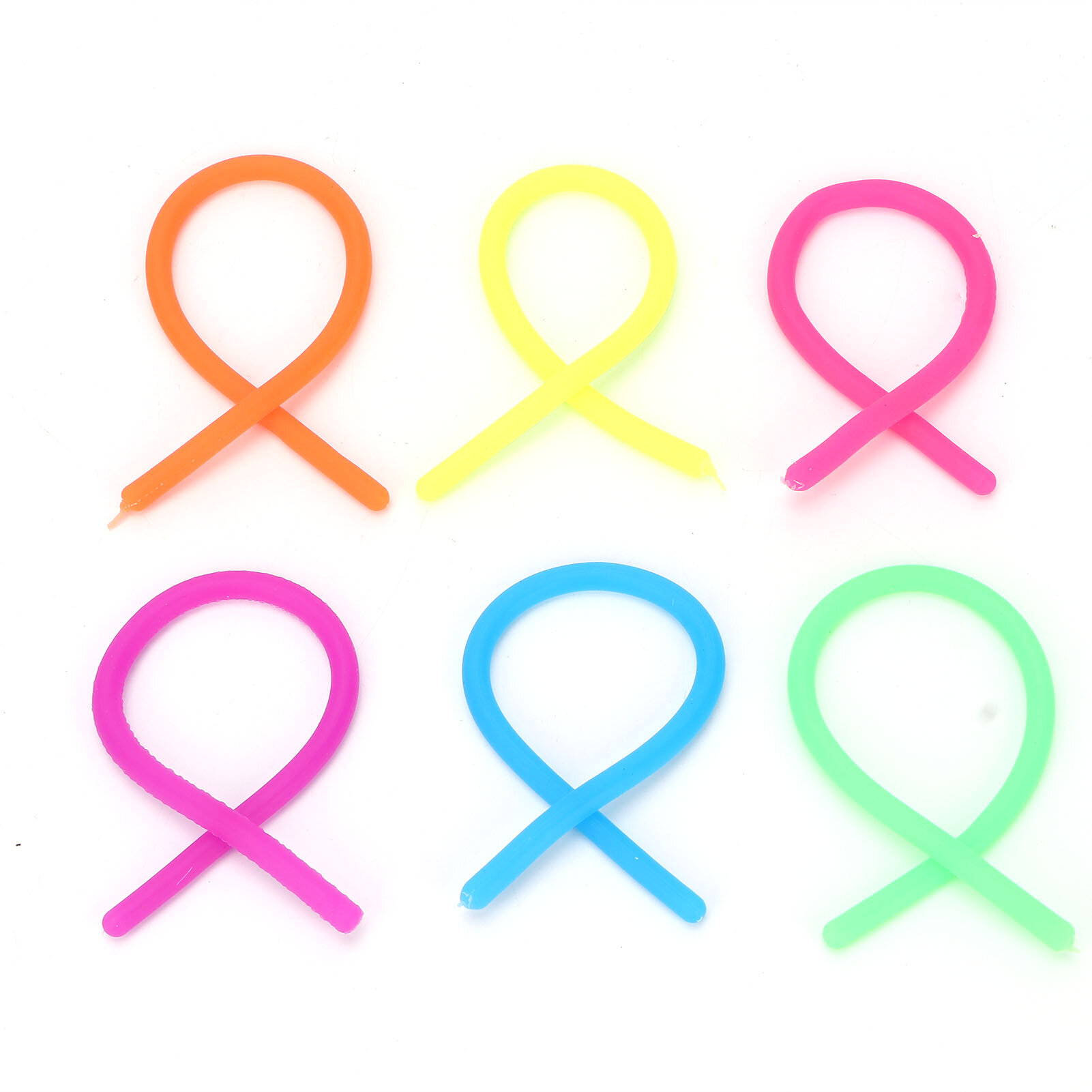 Эластичная веревка из термопластичной резины (TPR) для детей, средство от стресса и тревоги, сенсорная игрушка с веревочкой, которую можно сжимать и тянуть. Цветная.