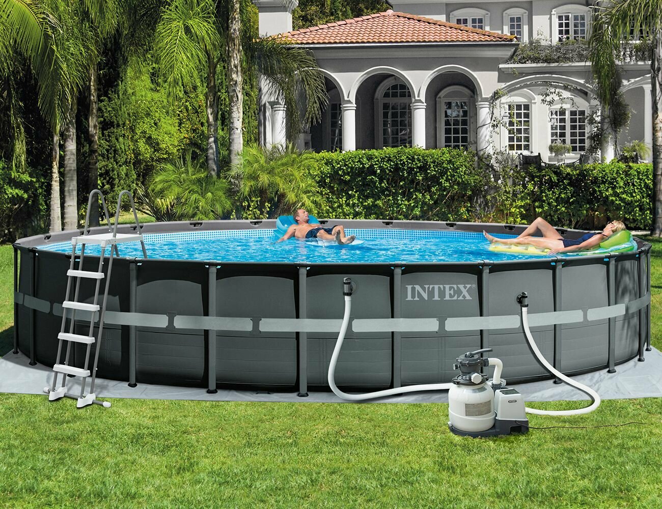 Бассейн каркасный Intex Ultra XTR Frame Pool, 732х132см + песочный фильтр-насос + аксессуары, 26340