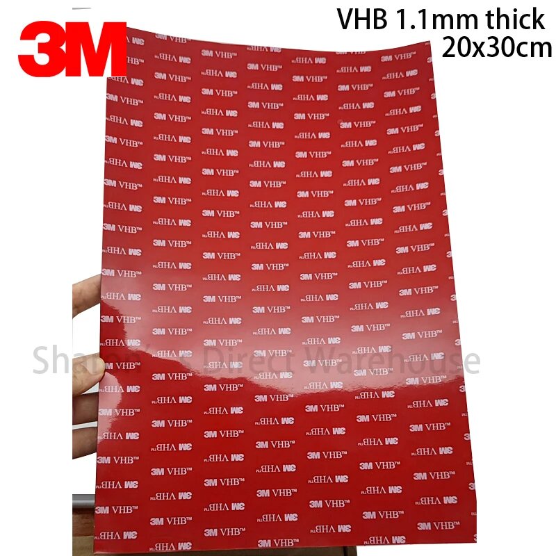 3M VHB 5952 черный двухсторонний скотч 20x30 см 1 sheet