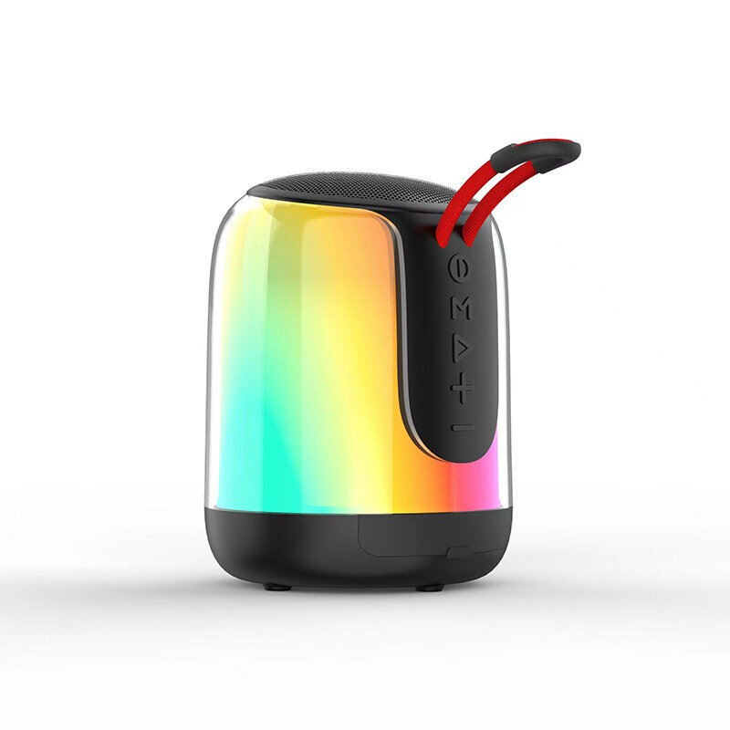 Наружный сабвуфер-колонка RGB цветная атмосферная лампа аудио TWS беспроводной музыкальный ящик портативная кемпинг-лампа Bluetooth с 10 режимами подсветки Magic Light, встроенной батареей 1200 мАч, временем работы до 8 часов, радио-режимом и функцией