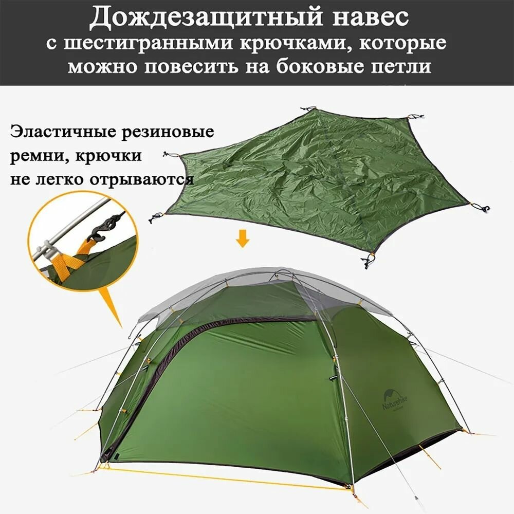 (T-образная молния) 4-сезона Палатка туристическая Naturehike Cloud Peak2 20D-LI