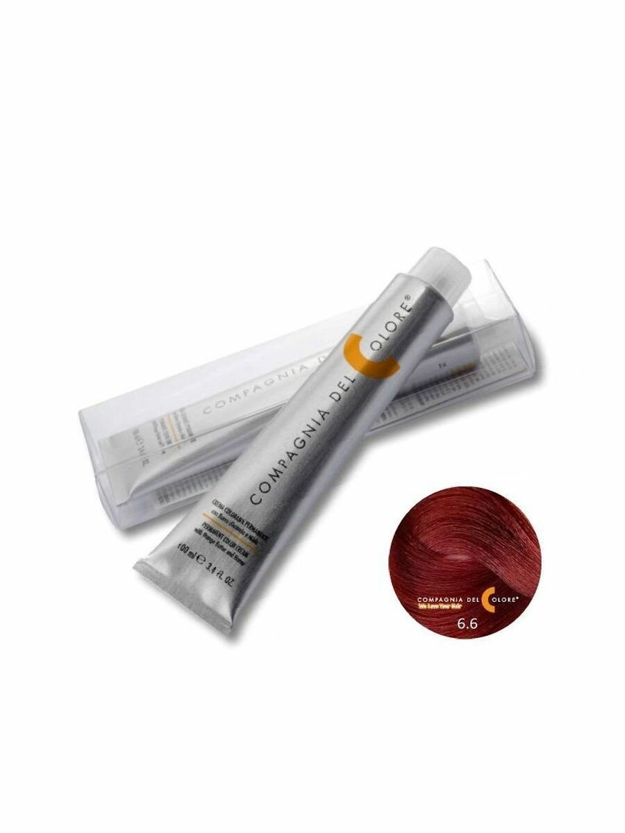 CDC 6/6 Темно-русый красный; Профессиональная краска для волос стойкая; 100 мл