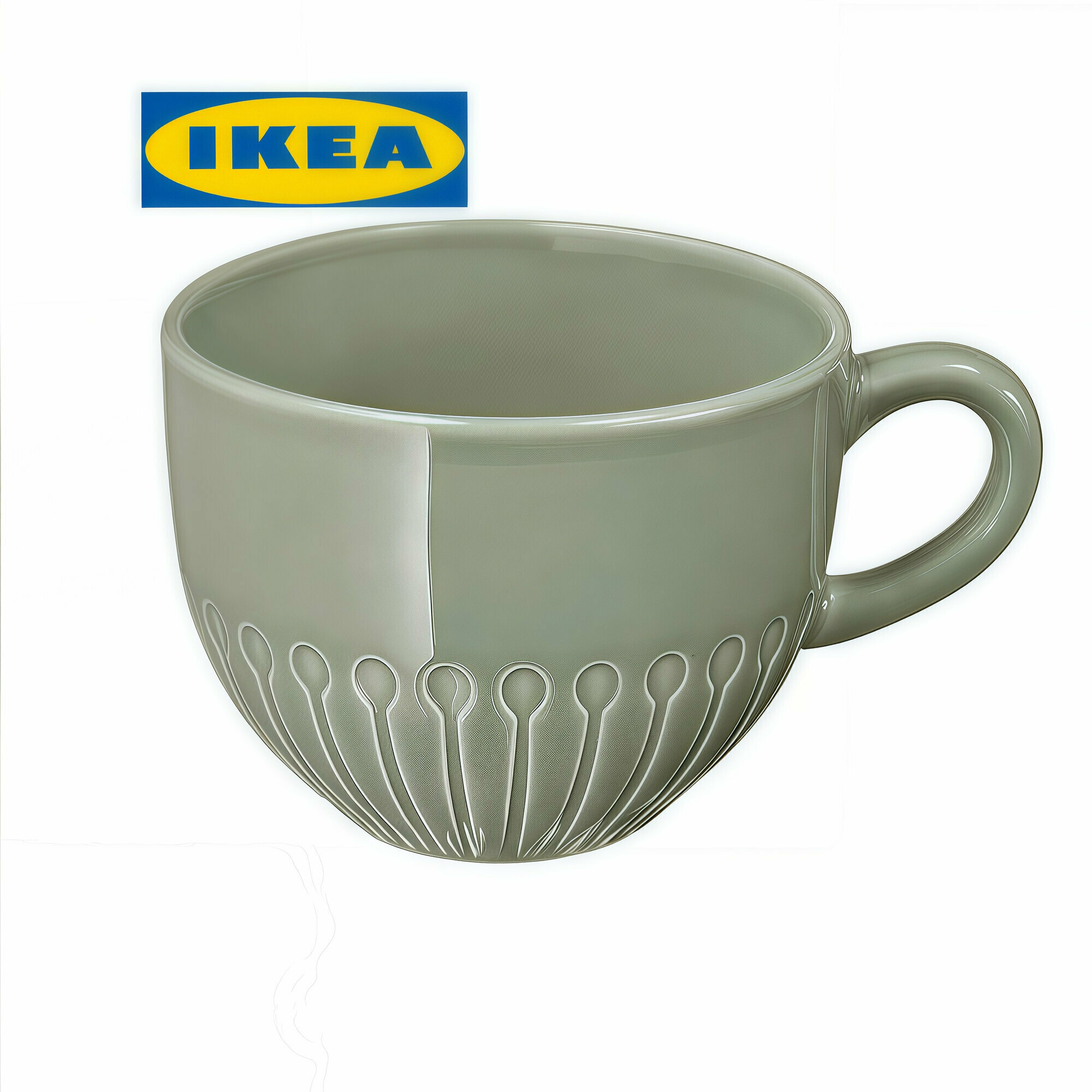 Кружка Шведский Дом "IKEA", фарфор, 360мл, для СВЧ, для посудомойки