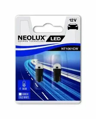 Комплект ламп LED белая (W5W) 12V 0.5W 6000K W2.1x9.5d двойной блистер