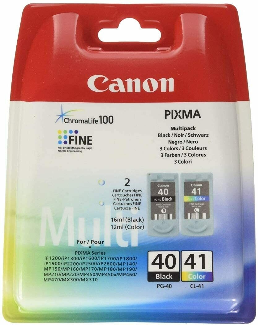 Картридж для струйного принтера Canon PG-40/CL-41 (0615B043) пурпурный, желтый, голубой, черный