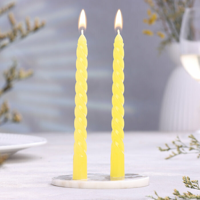 Набор Богатство аромата "Праздничные свечи", апельсин, конические, 15 см, 6 свечей.