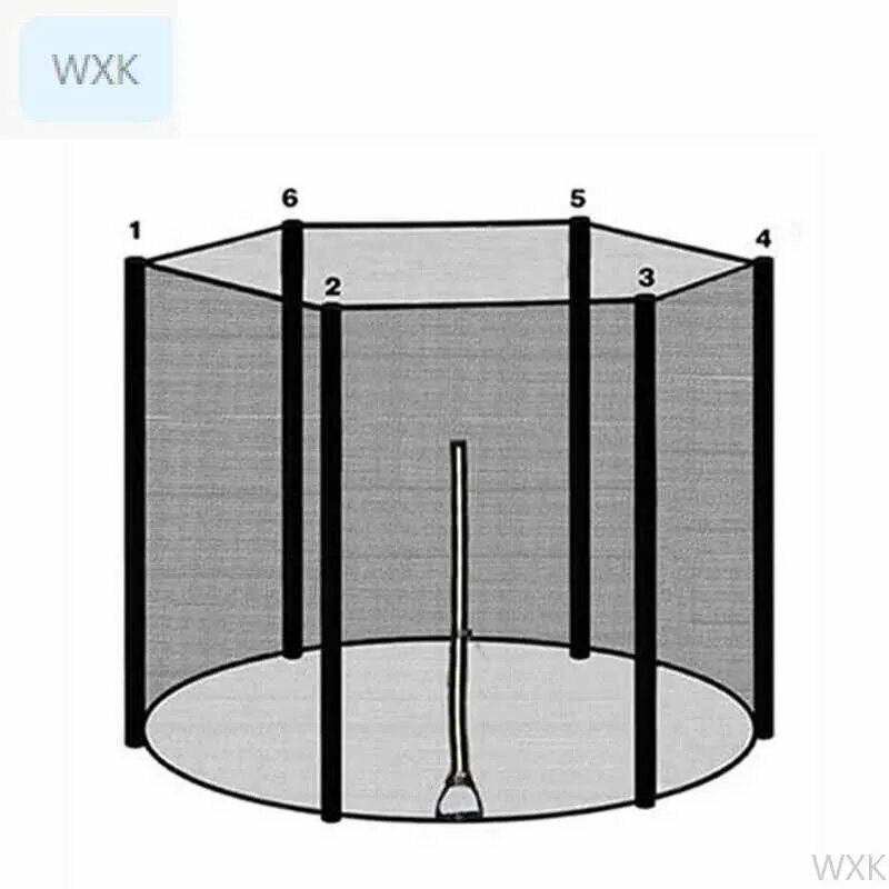 Безопасная сетка для защитн батута для замены 10 футов 6 столбы (306cm)-WXK