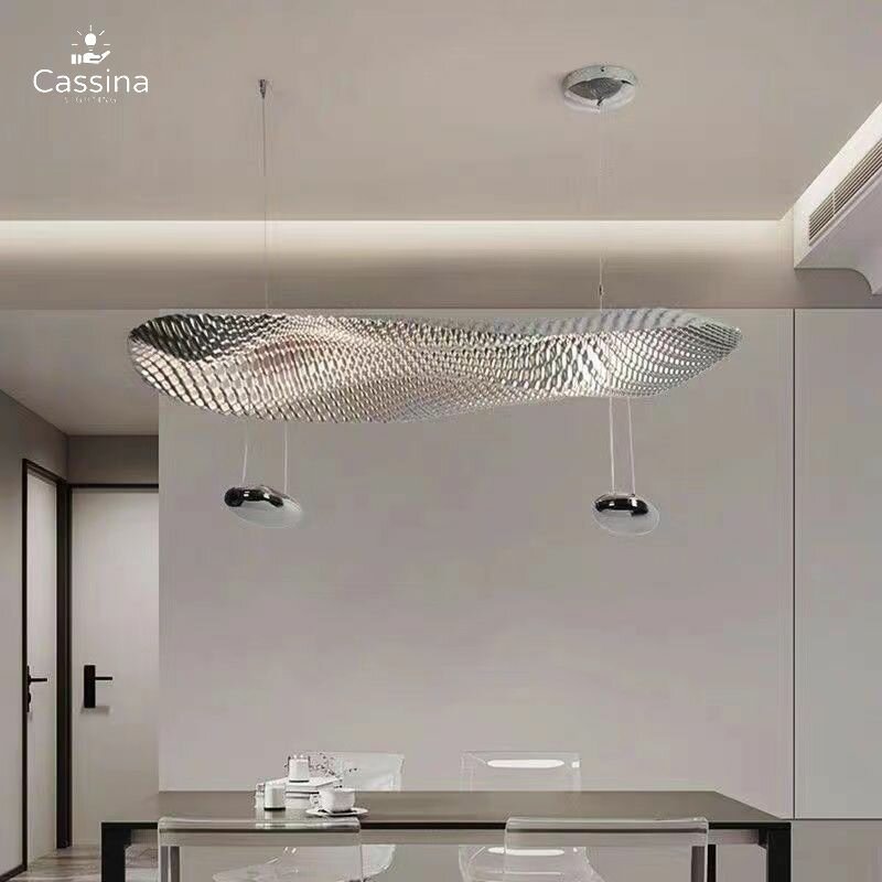 Cassina DD98 светодиодный потолочный подвесной светильник с пультом дистанционного управления для кухни/гостиной/спальни и т. д. Серебро 1200*600MM 40W