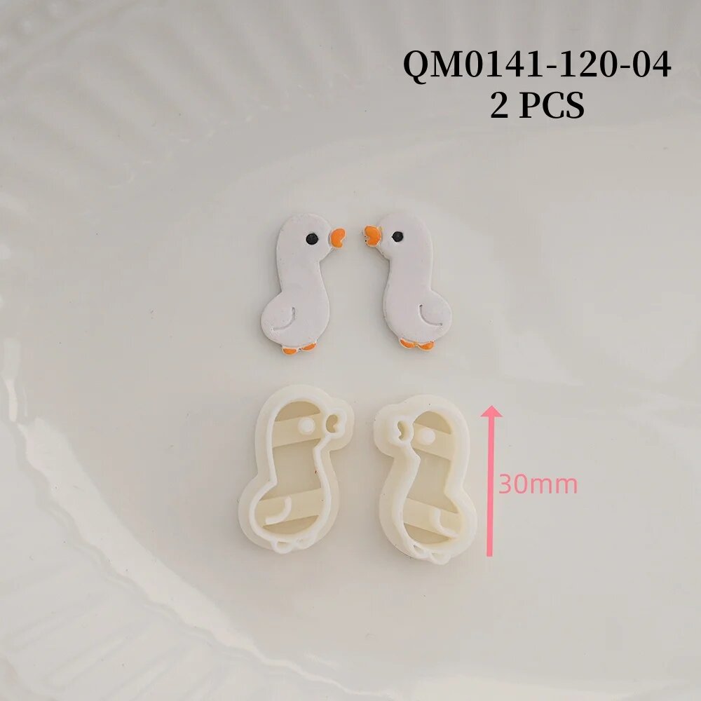 Резаки для глины мультяшные животные PLA Белый, QM0141-120-04