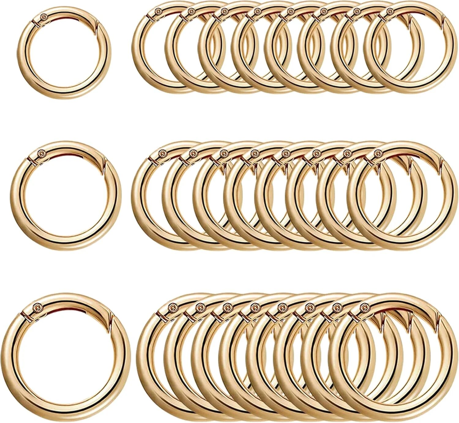 Пружинные застежки FULANG, 10 шт, Gold