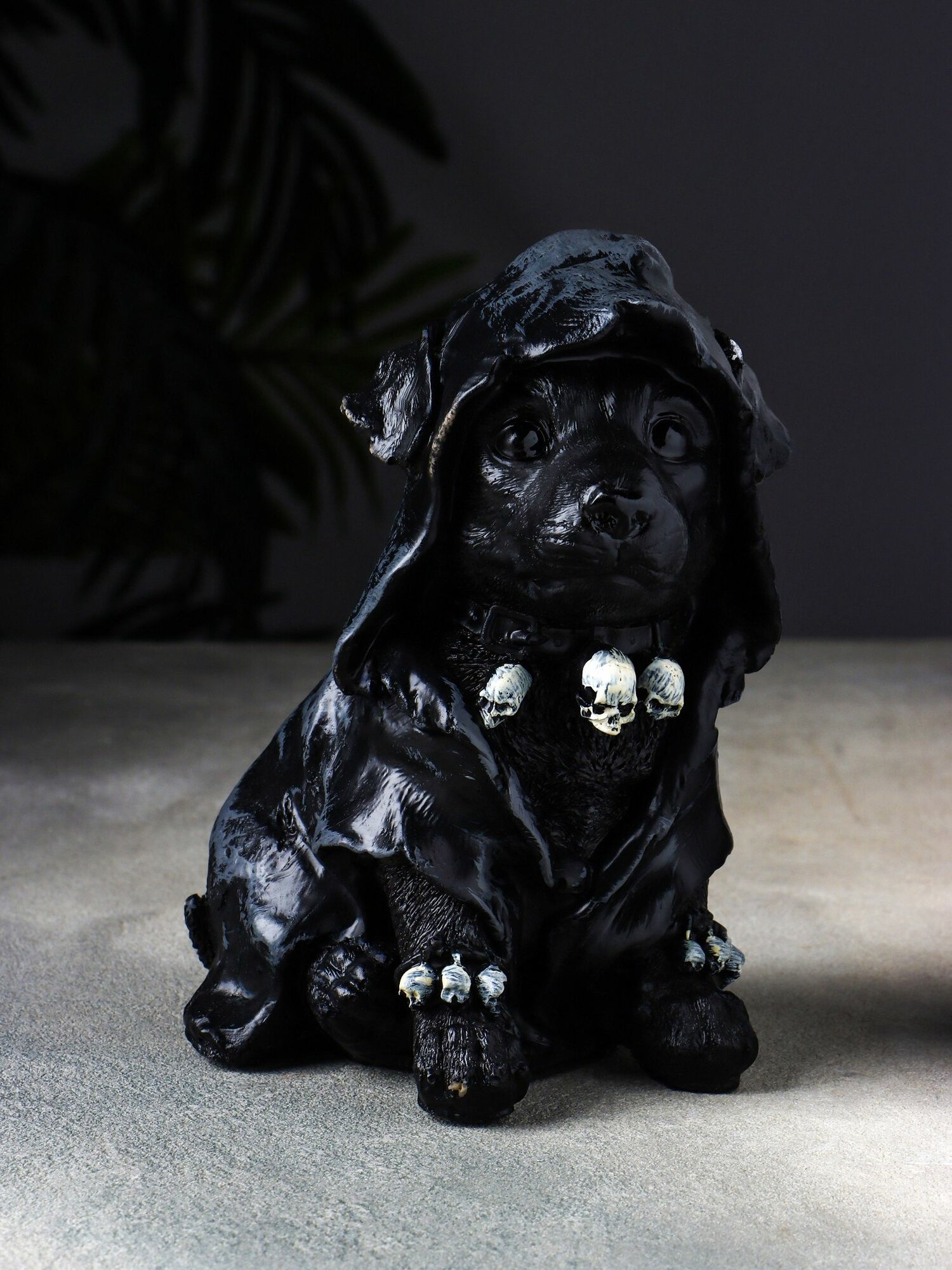 Фигура Щенок Хиппи 18x11x13 см, декоративная фигурка из полистоуна, статуэтка собаки, интерьерный ретро-декор