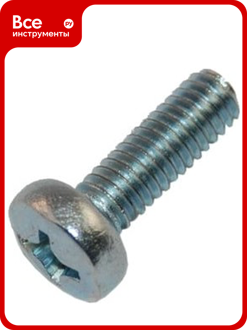 Винт с полуцилиндрической головкой Метизный двор 6x16 DIN 7985, 100 шт. 4607159067289