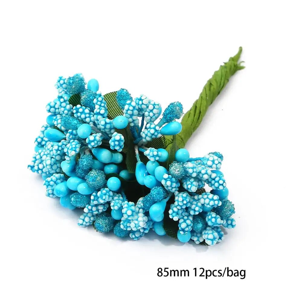 Искусственные синие цветы вишни Celadon Бирюзовый, style 29