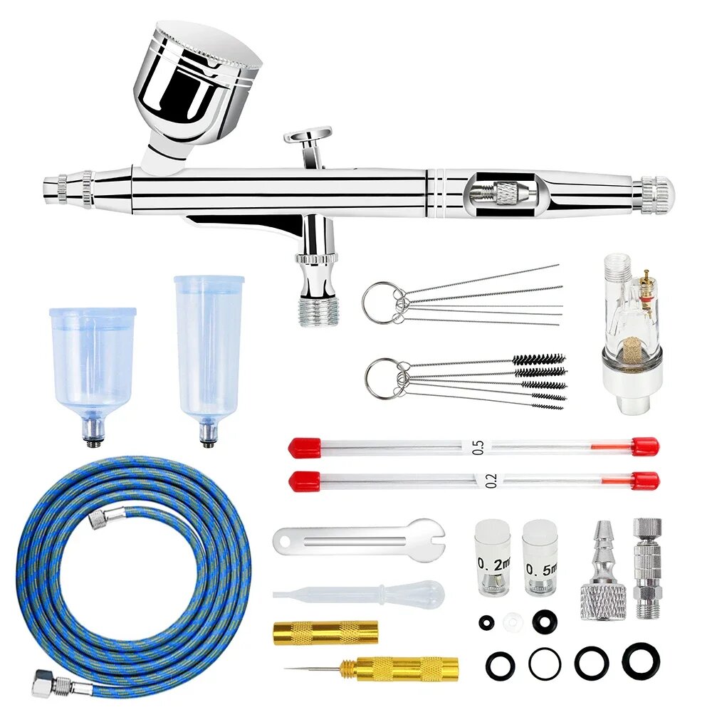 Набор гравитационных аэрографов MAZHA Blue