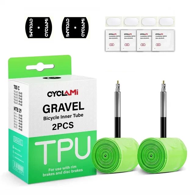 CYCLAMI Камеры велосипедные Gravel 700C (2 шт.) 45mm