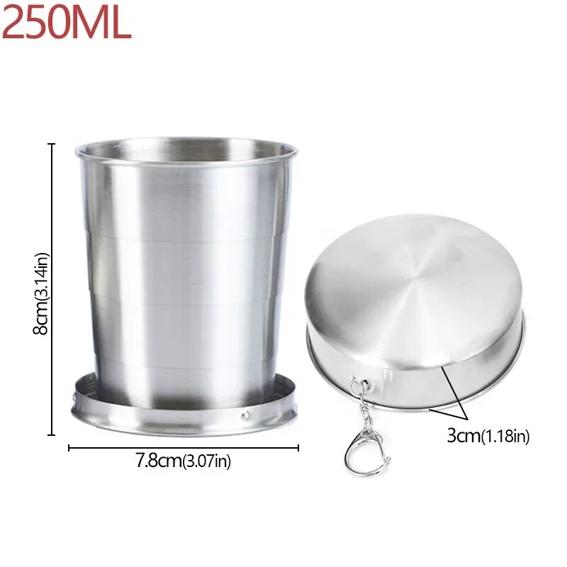 Складная чашка 250ML из нержавеющей стали