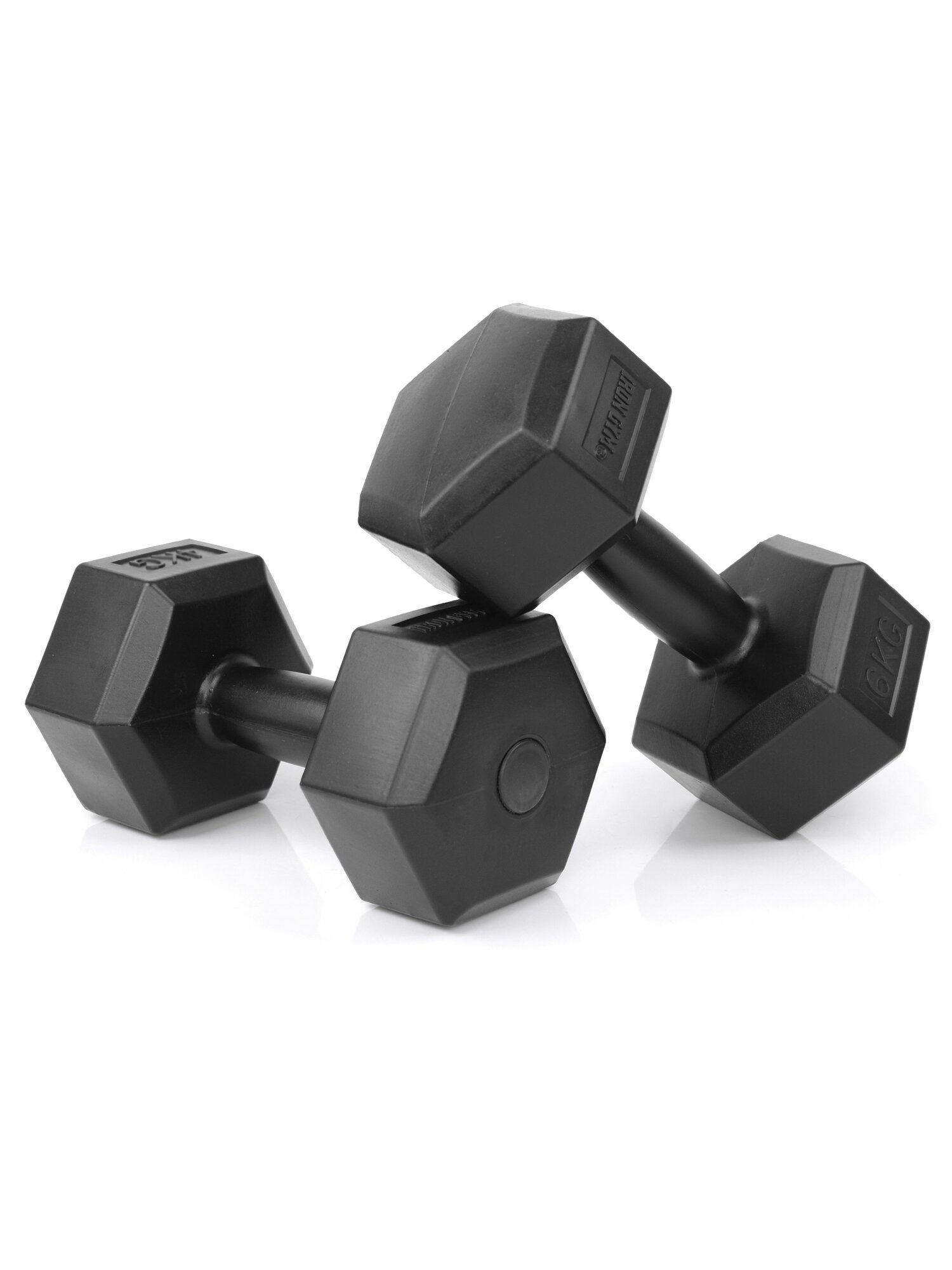 Гантели виниловые IRON GYM, 6 кг х 2 шт, черные