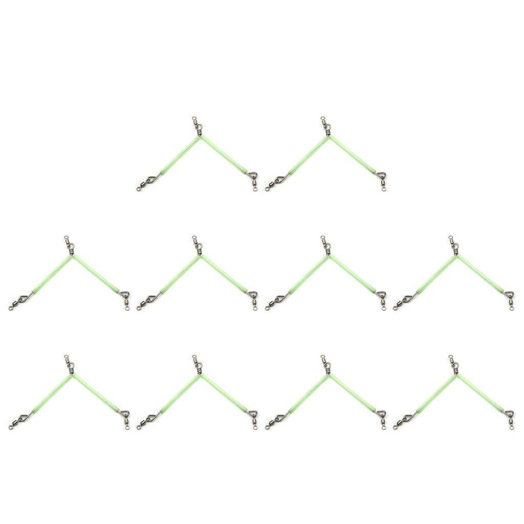 10шт Проволочных рыболовных поводков Светящийся Трубчатый балансир Противотанковая стрела С защелкивающимися трубчатыми балансирами Снасть