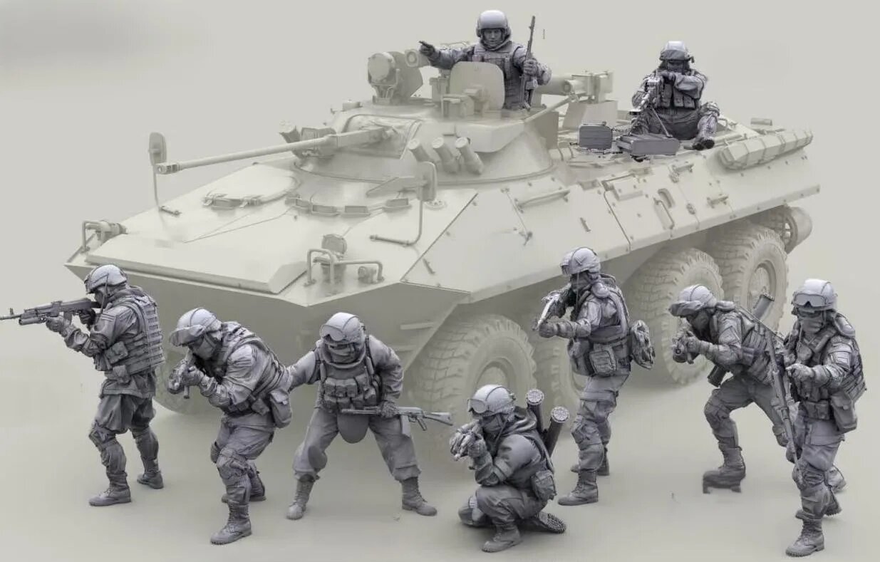 CHUZHAN Модели солдата из смолы 1/35 (9 шт.)