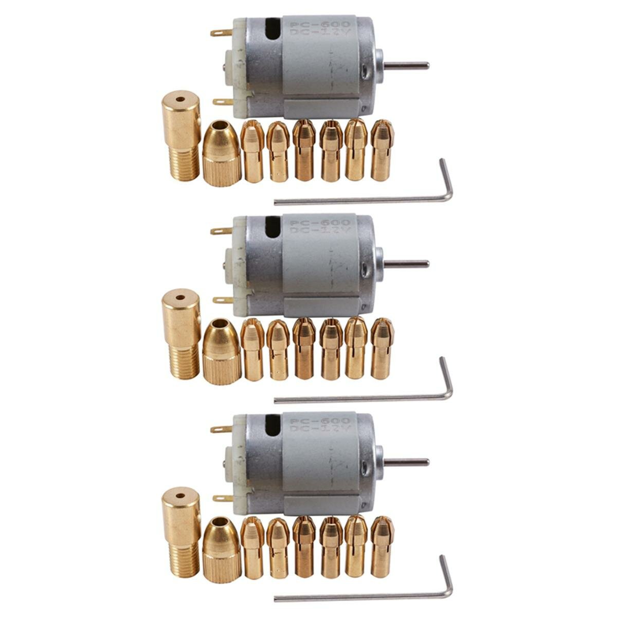 ZOROOM 3Pc DC 12V 500Ma Mirco Motor с 6Pc 0.5-3.2mm цанговый набор электроинструментов