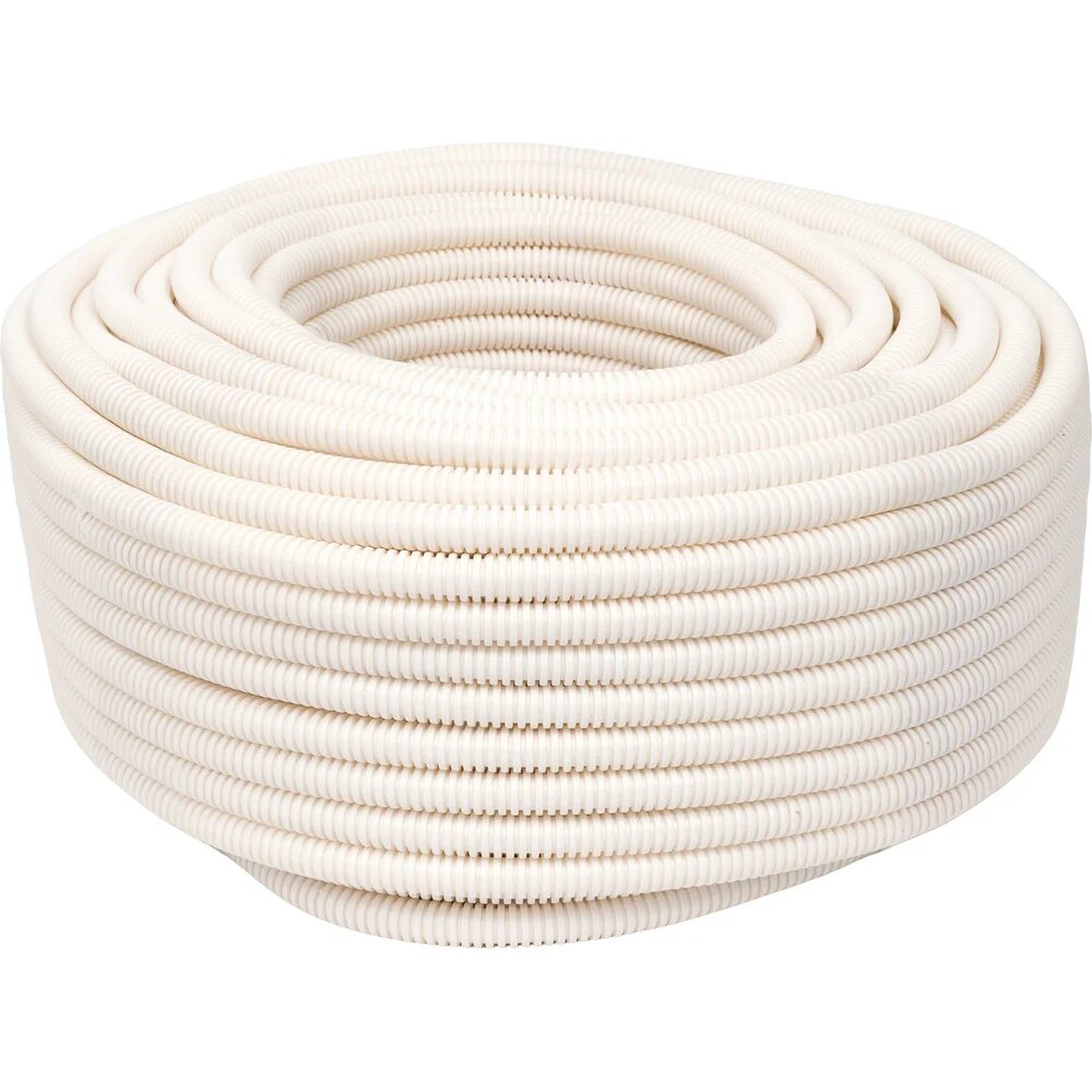 Гофрированная труба ПЛЛ Gigant легкая белая D20 с зондом 100м 20120HFR-W-GI